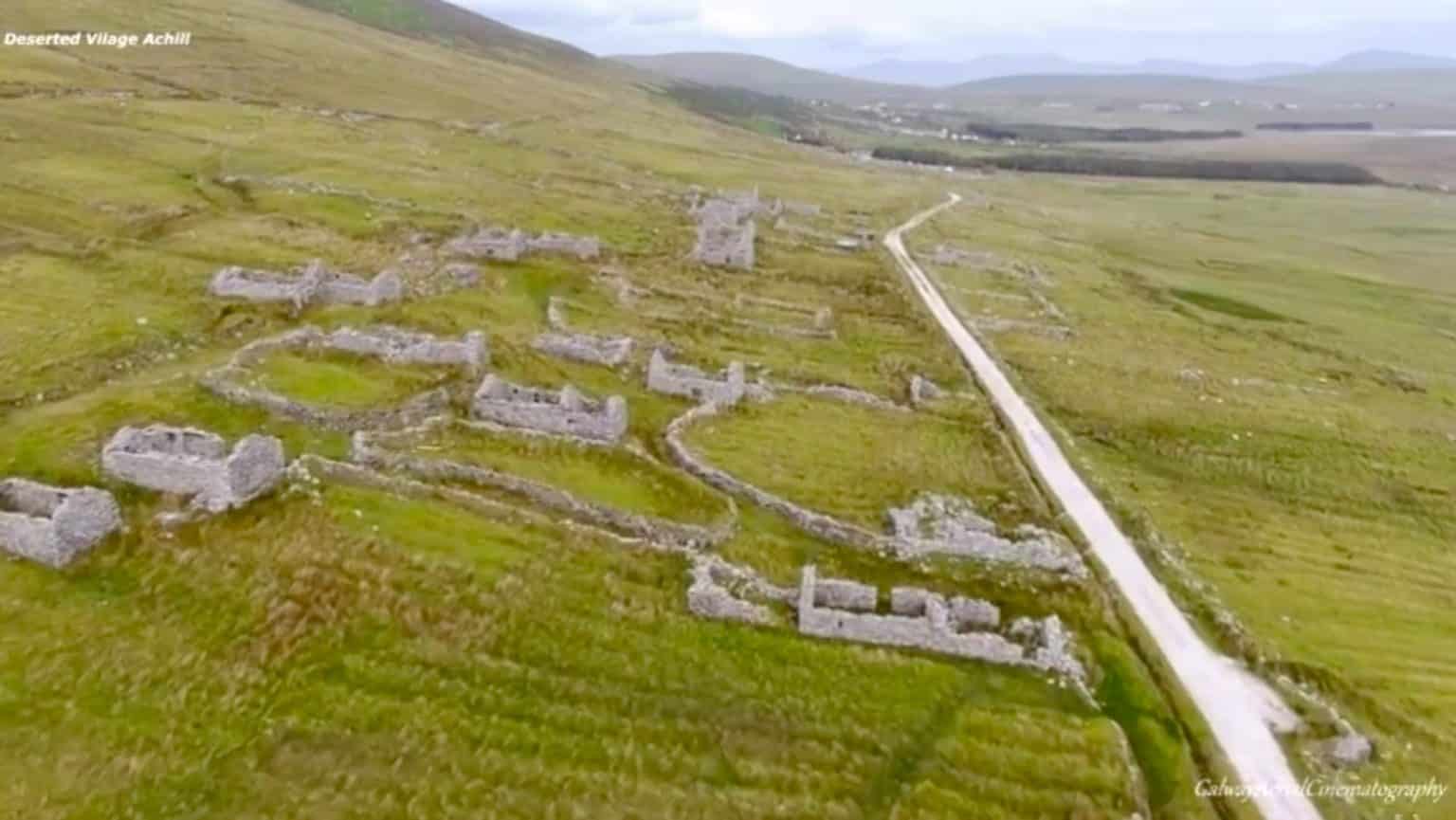 Ancient, Deserted Irish Village Captured By Drone