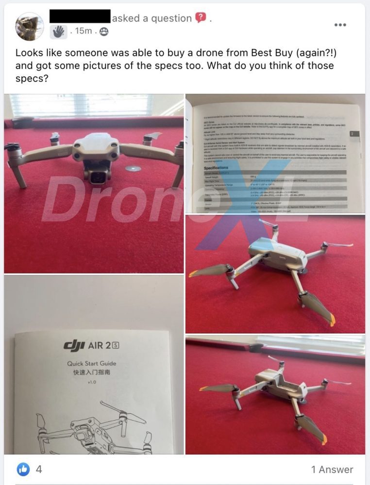DJI Air 2S Specifications Revealed After Purchase At BestBuy – DroneXL.co