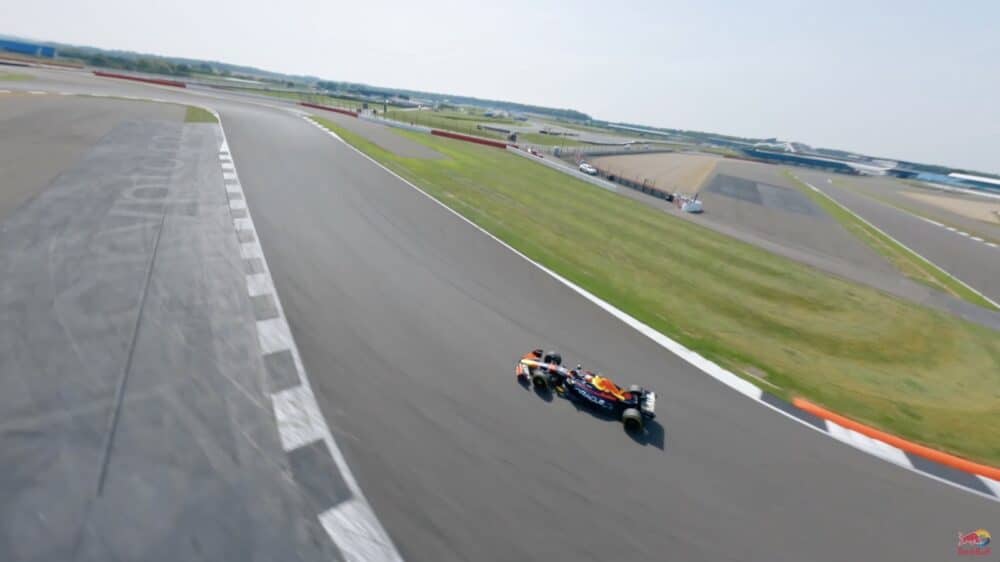 World's Fastest Camera Drone Vs F1 Car (ft. Max Verstappen)