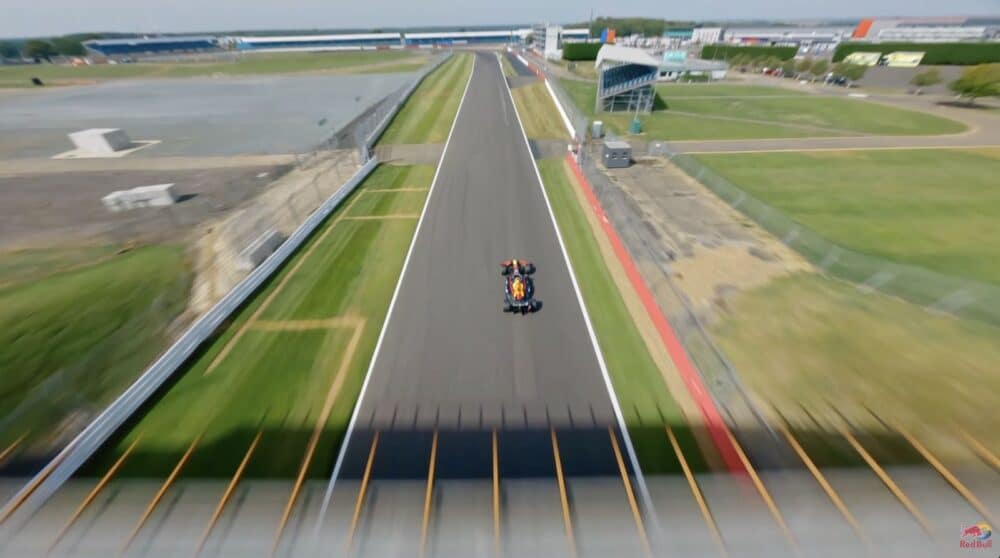 World's Fastest Camera Drone Vs F1 Car (ft. Max Verstappen)