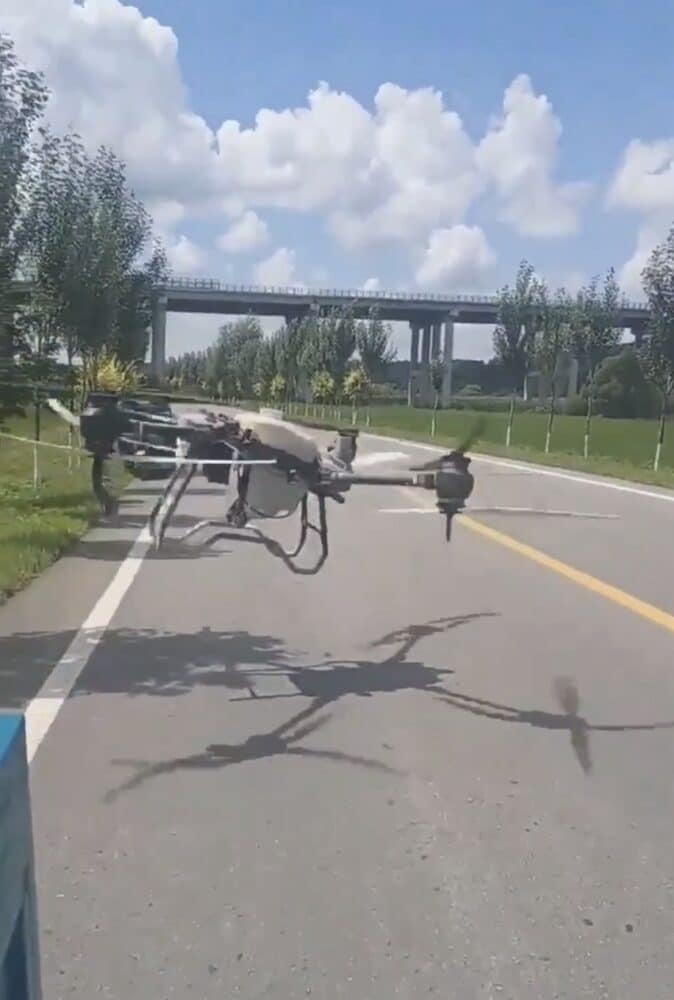 Drone Crash: DJI Agras Drone Collides With Moving Truck