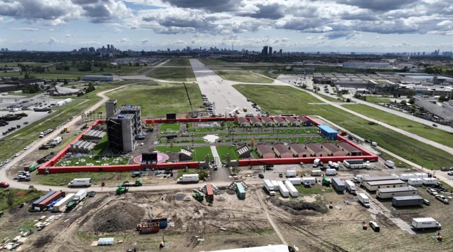 Drone Footage Shows MrBeast's Huge Reality TV Set In Toronto