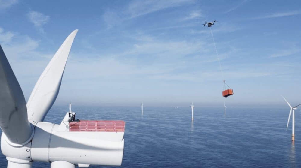 Drone At Offshore Wind Farm Enhances Speed And Safety