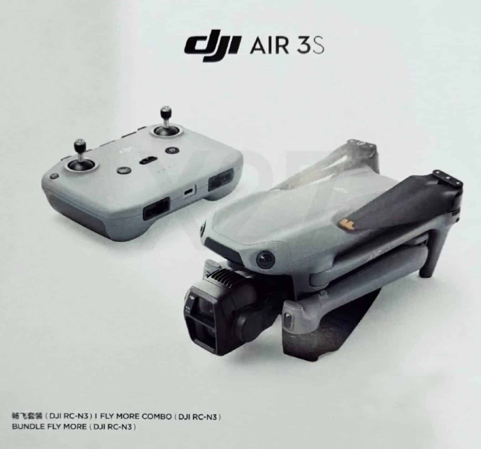 Leaked DJI Air 3S: New Sensors And Fly More Combo Revealed