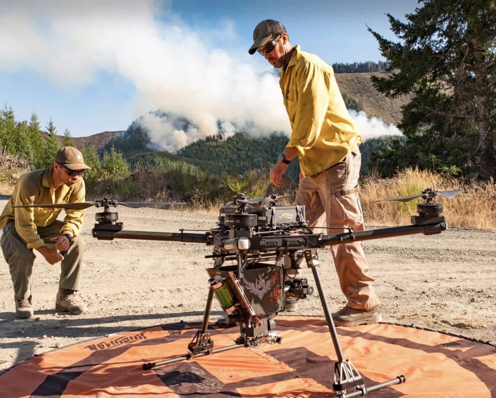 Drones Drop Ping-Pong Bombs To Battle California’s Raging Green Wildfire