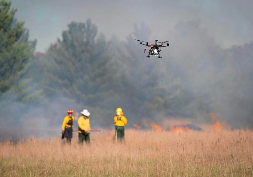 University Of Minnesota Drone Swarms Map Wildfire Smoke In 3D To ...