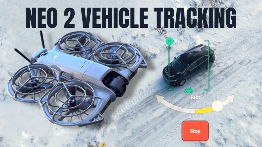 DJI Neo 2 Drone Tracking A Vehicle With ActiveTrack