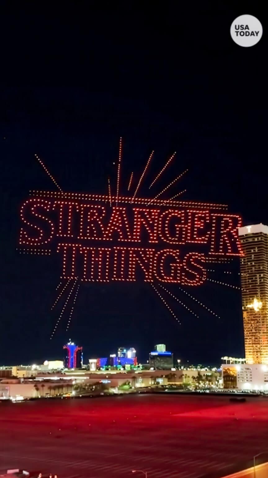 Stranger Things Drone Show Turns Vegas Upside Down